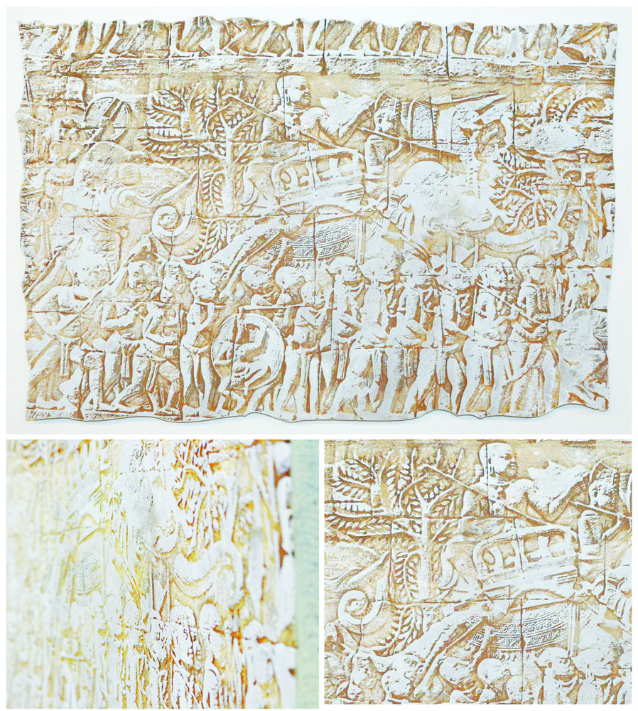 Reproducere prin fotogravura basorelief Bayon Cambodgia - Octaser Blog